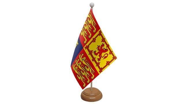 Uk Royal Standard Table Flag | Buy Uk Royal Standard Wooden Table Flag