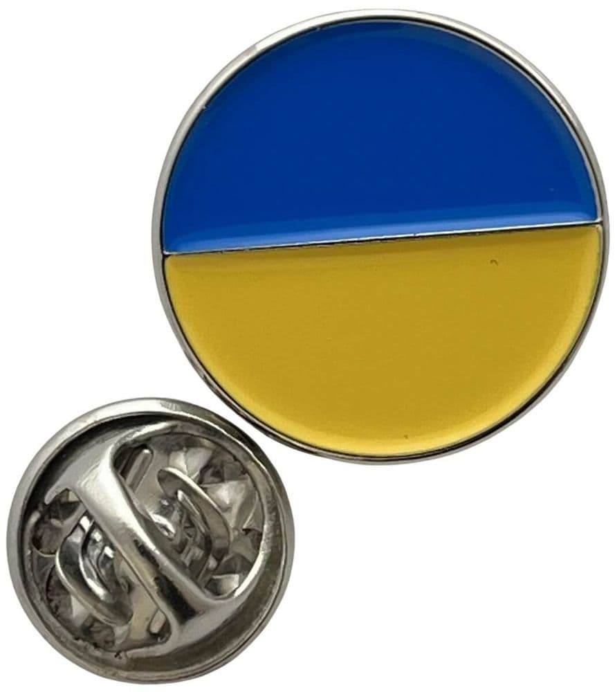 Ukraine Round Pin Badge | Buy Ukraine Round Pin Badge | North West Flags