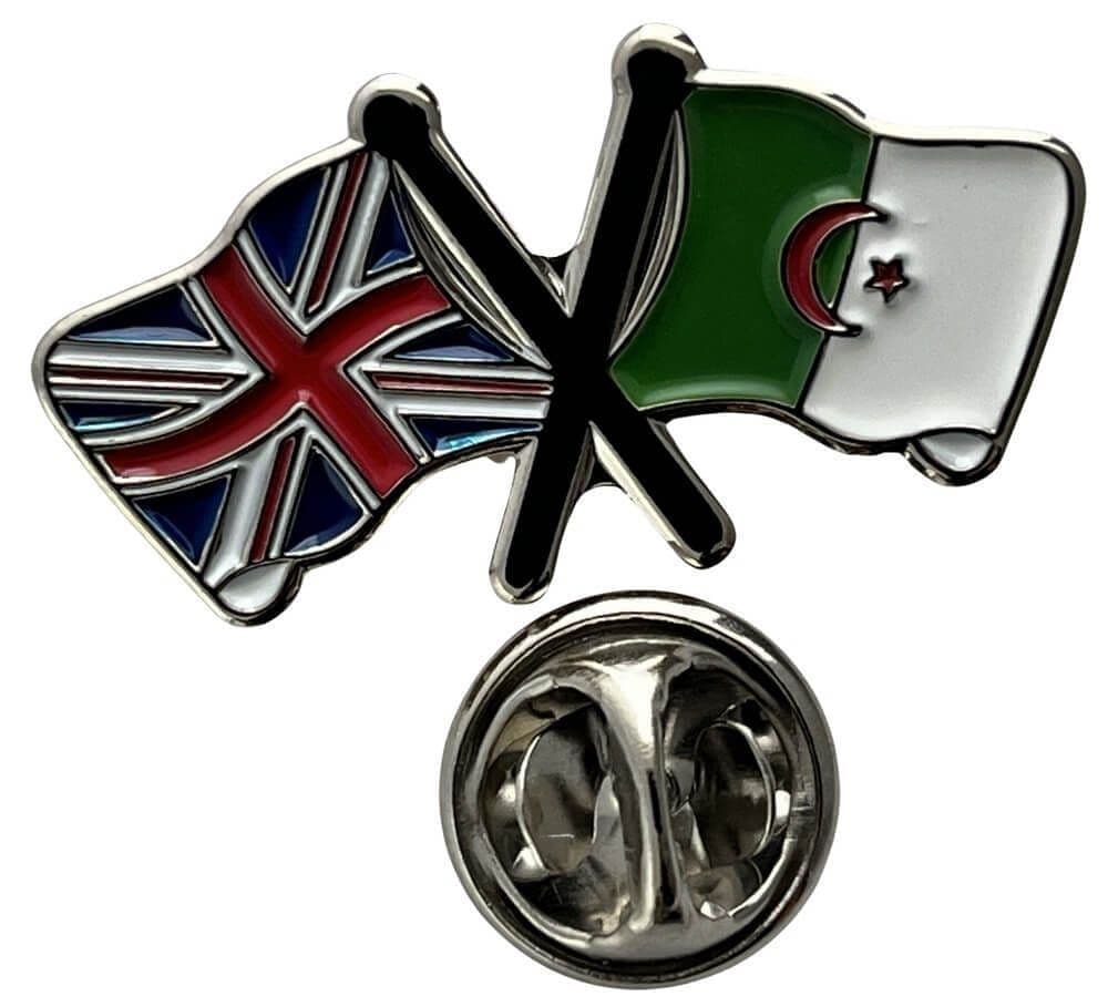 Union Jack & Algeria Pin Badge | Buy Union Jack & Algeria Pin Badge ...