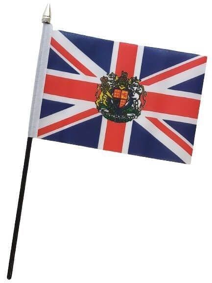Union Jack Crest Table Flag - NO BASE | Buy Union Jack Crest Table Flag ...