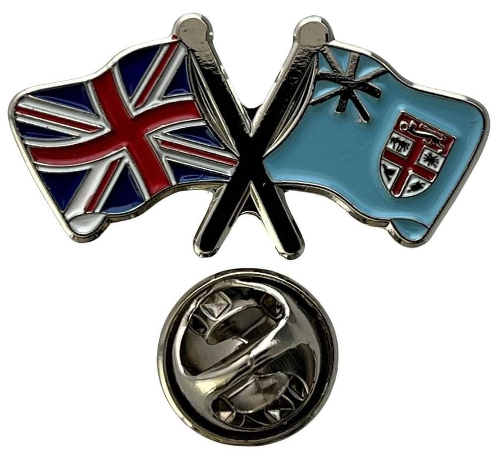 Union Jack & Fiji Pin Badge | Buy Union Jack & Fiji Pin Badge | NWFlags