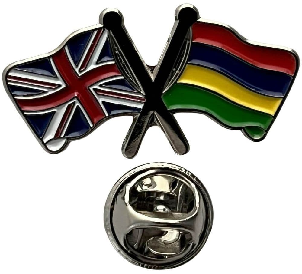 Union Jack & Mauritius Pin Badge | Buy Union Jack & Mauritius Pin Badge ...