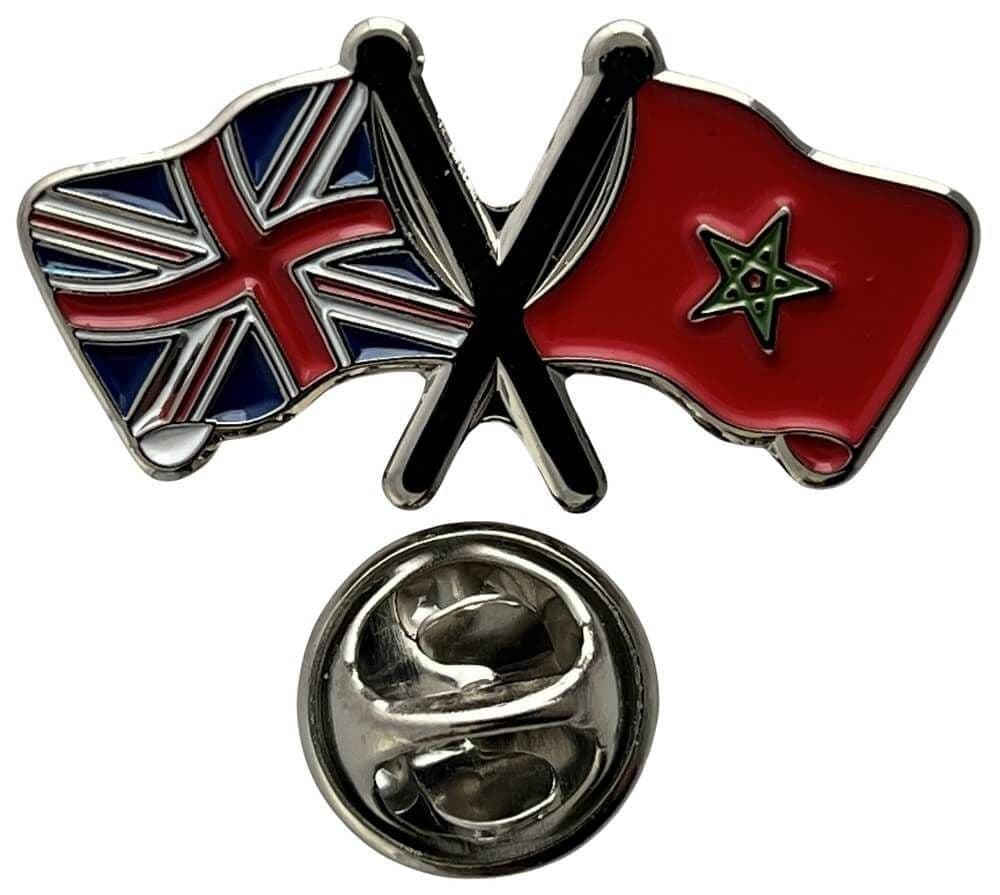 Union Jack & Morocco Pin Badge | Buy Union Jack & Morocco Pin Badge ...