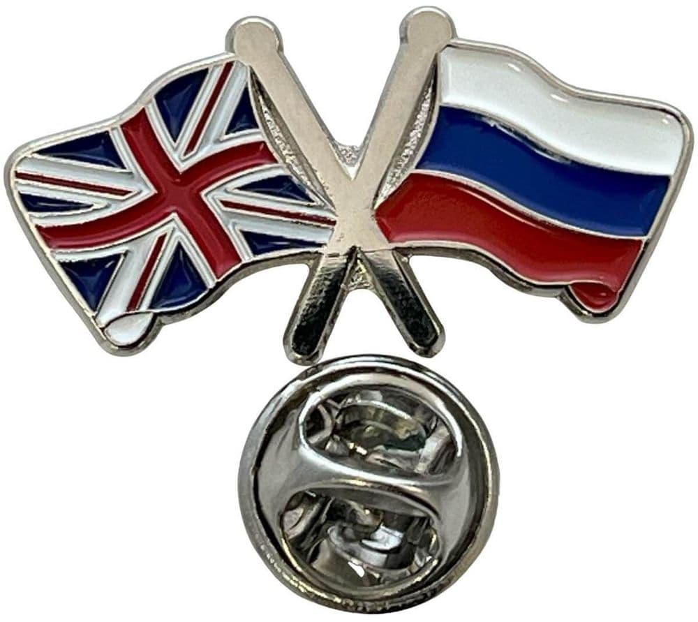 Union Jack & Russia Pin Badge | Buy Union Jack & Russia Pin Badge