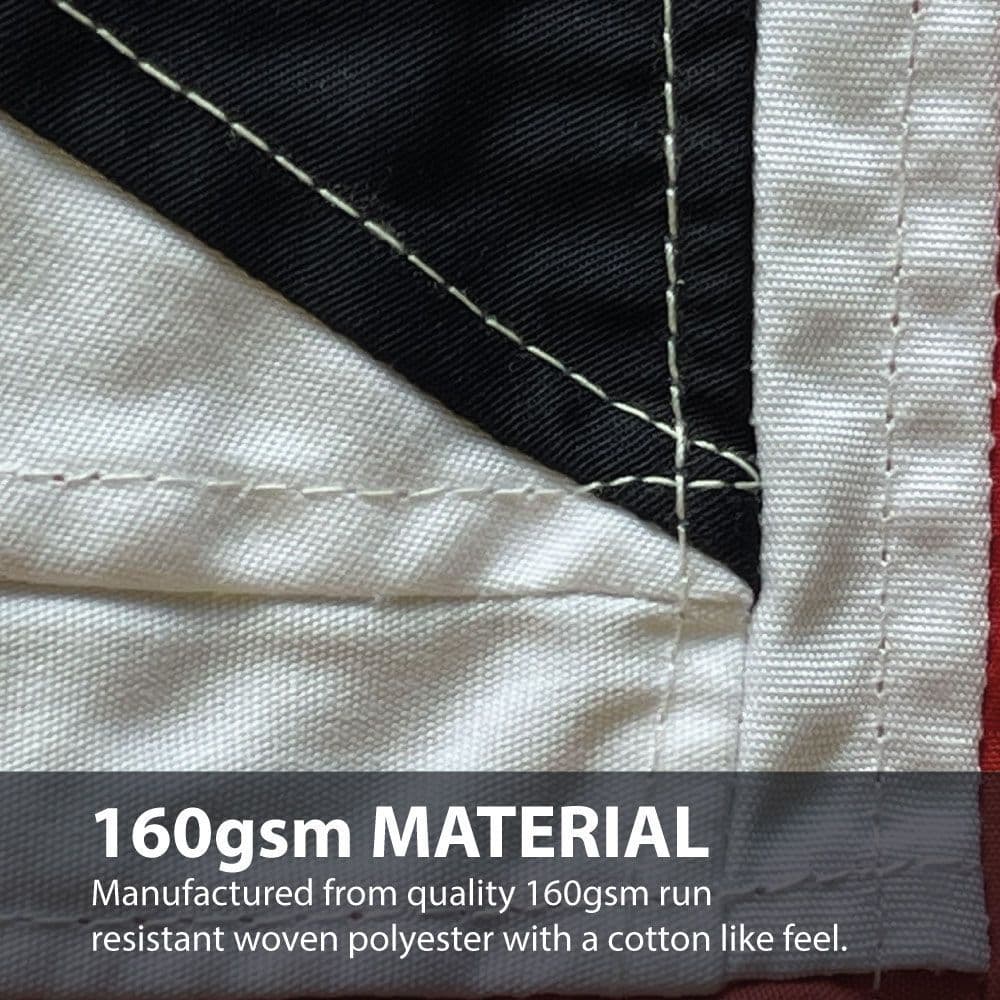 Union Jack Sewn Flag with Rope & Toggles - 18& x 12&