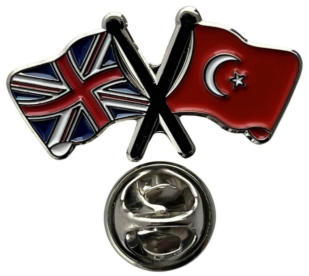 Union Jack & Turkey Pin Badge | Buy Union Jack & Turkey Pin Badge | NWFlags