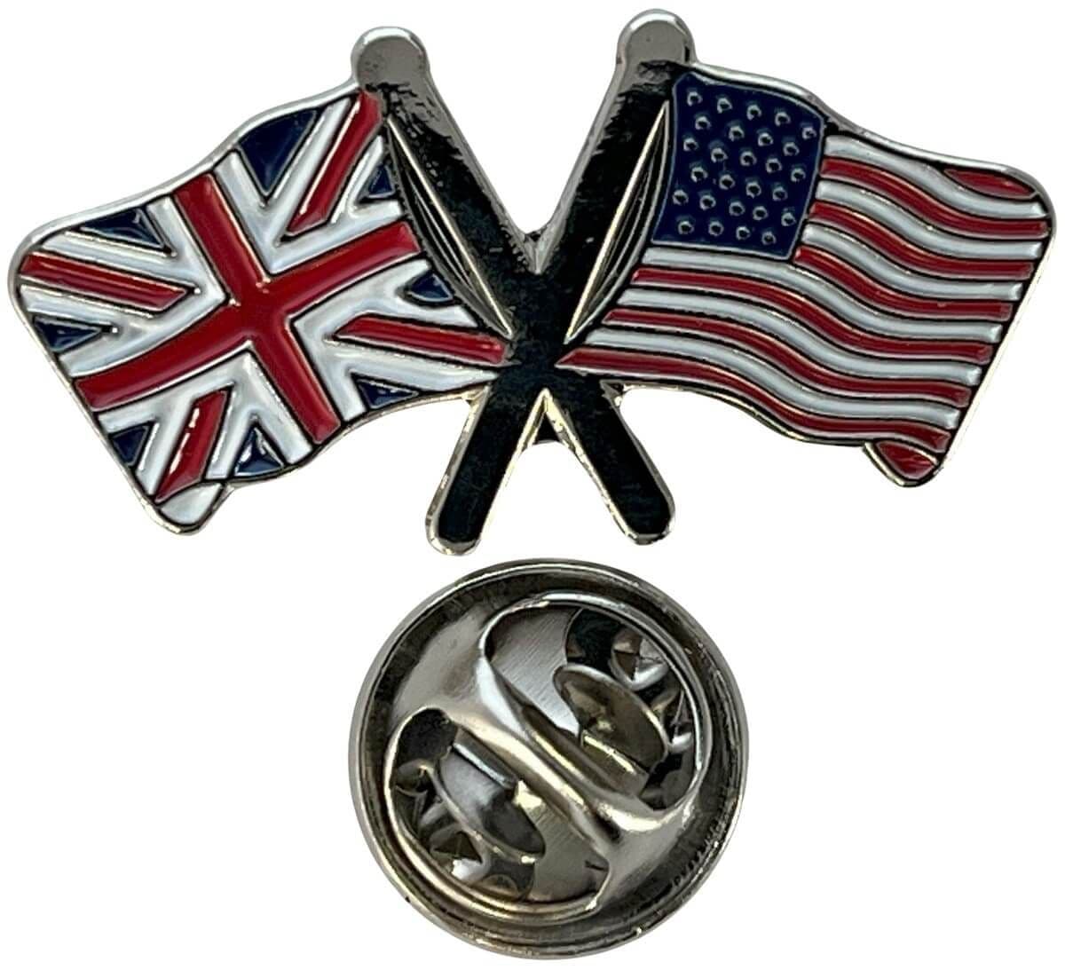 Union Jack & USA Pin Badge | Buy Union Jack & USA Pin Badge | NWFlags