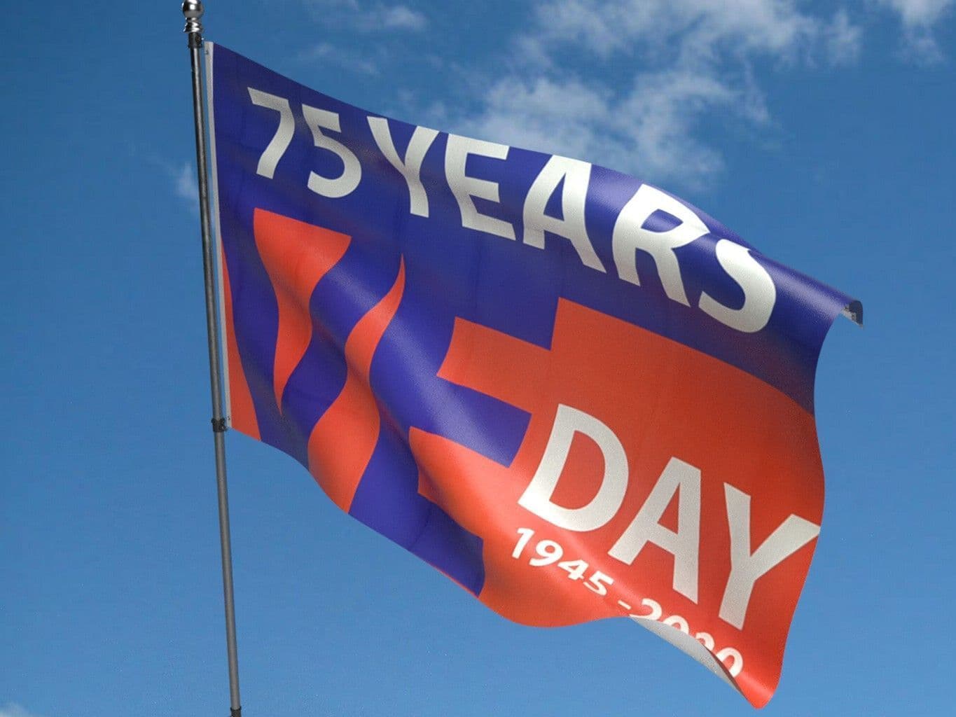 VE Day 75 Years Design C Flag | Buy VE Day 75 Years Design C Flag