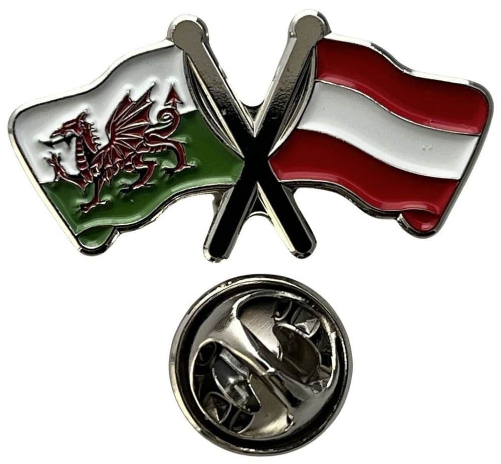Wales & Austria Pin Badge | Buy Wales & Austria Pin Badge | NWFlags