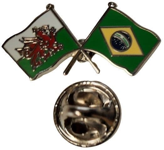 Wales & Brazil Pin Badge | Buy Wales & Brazil Pin Badge | NWFlags