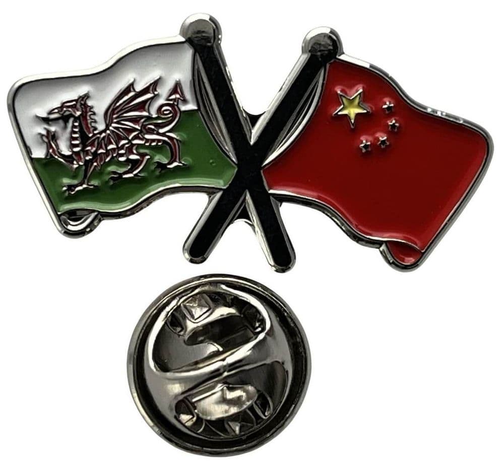 Wales & China Pin Badge | Buy Wales & China Pin Badge | NWFlags