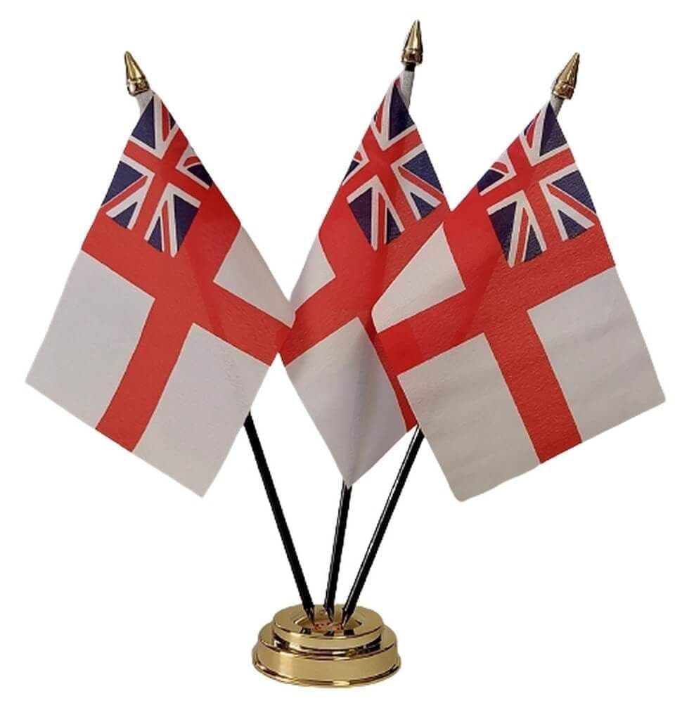 White Ensign Triple Table Flag | Buy White Ensign Triple Table Flag ...