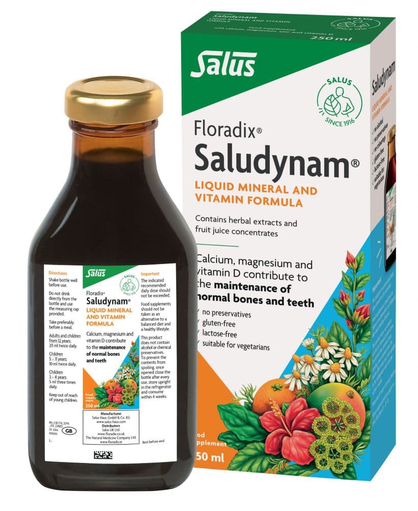 Floradix Saludynam Calcium Magnesium Zinc Formula 250ml