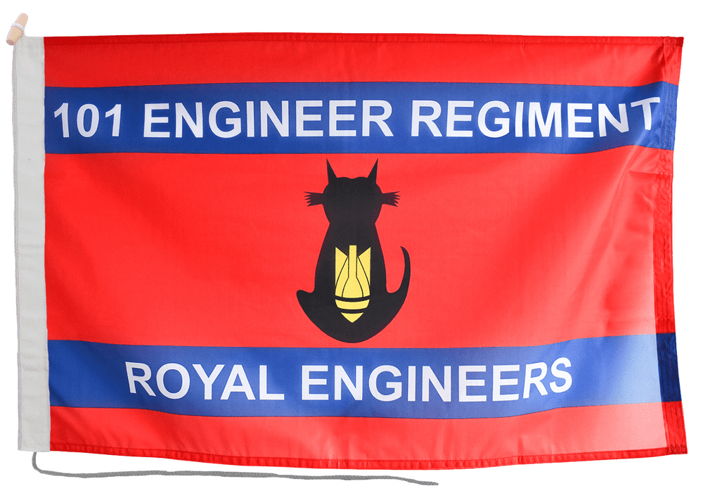 101 Engineer Regiment British Army Flag with Rope & Toggle