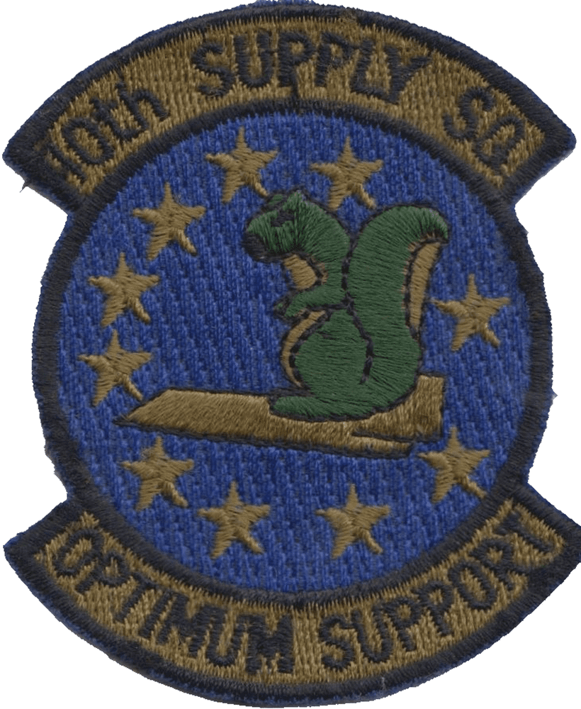 10th Supply Squadron United States Air Force USAF Subdued Embroidered Patch