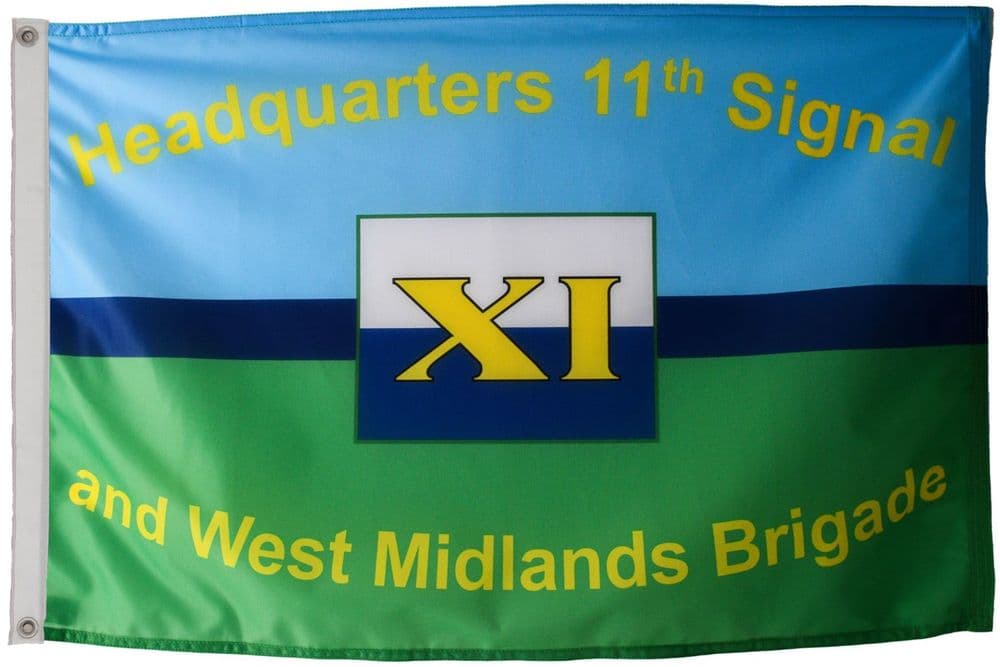 11 Signal Brigade and HQ West Midlands British Army Flag with Eyelets