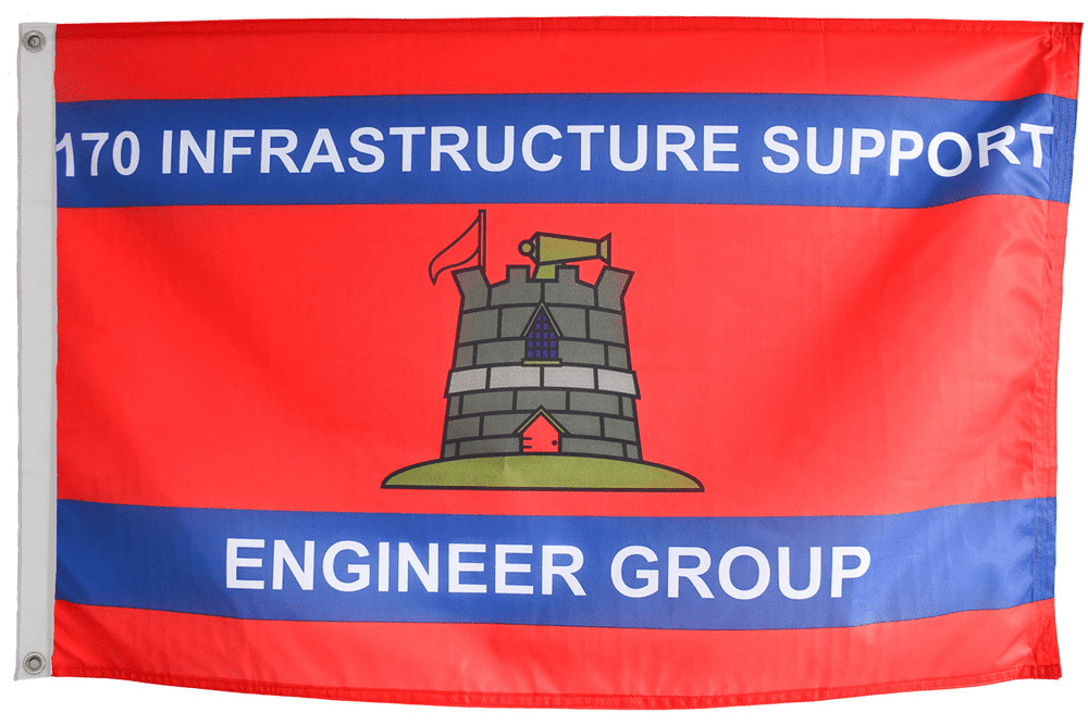 170 Infrastructure Support Engineer Group British Army Flag with Eyelets