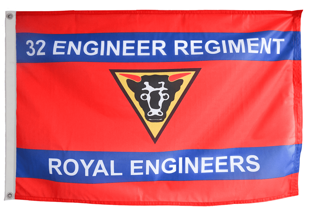32 Engineer Regiment British Army Flag with Eyelets