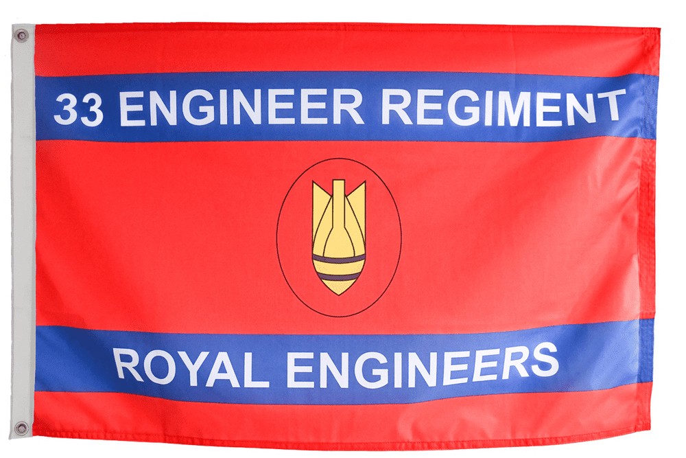 33 Engineer Regiment British Army Flag with Eyelets