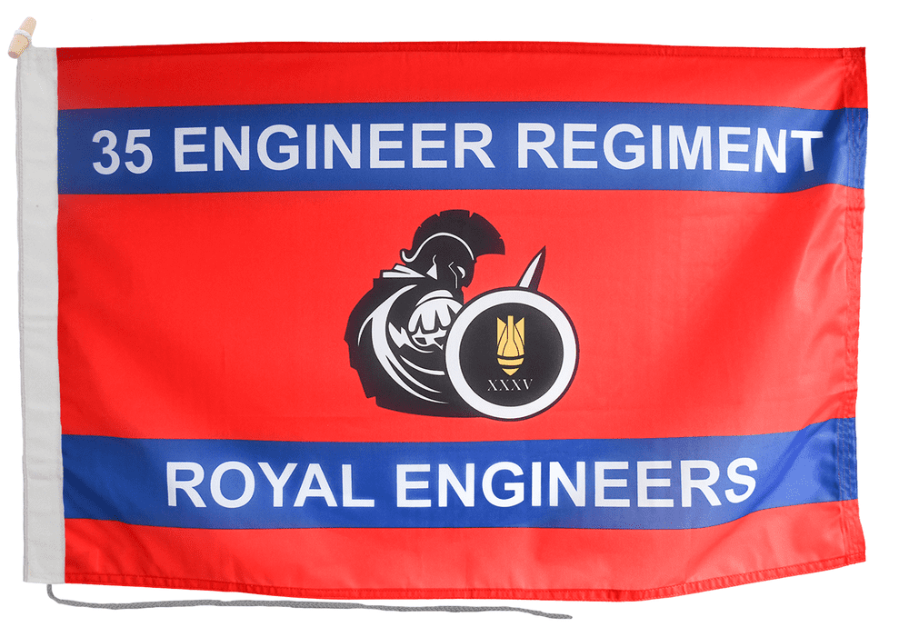 35 Engineer Regiment British Army Flag with Rope & Toggle