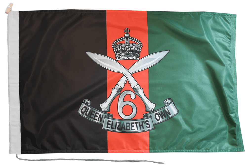6th Queen Elizabeth s Own Gurkha Rifles British Army Flag with Rope ...