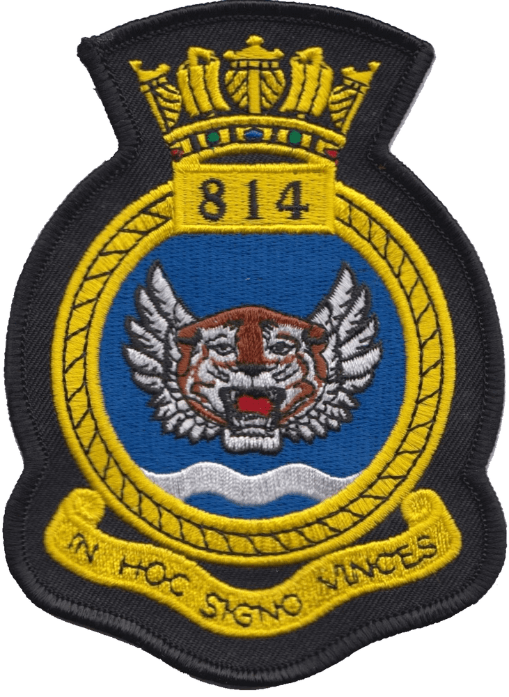 814 NAS Naval Air Squadron Royal Navy RN Fleet Air Arm FAA Crest MOD ...
