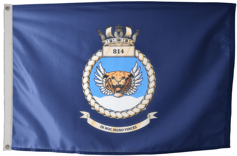 814 Naval Air Squadron Fleet Air Arm Flag with Eyelets