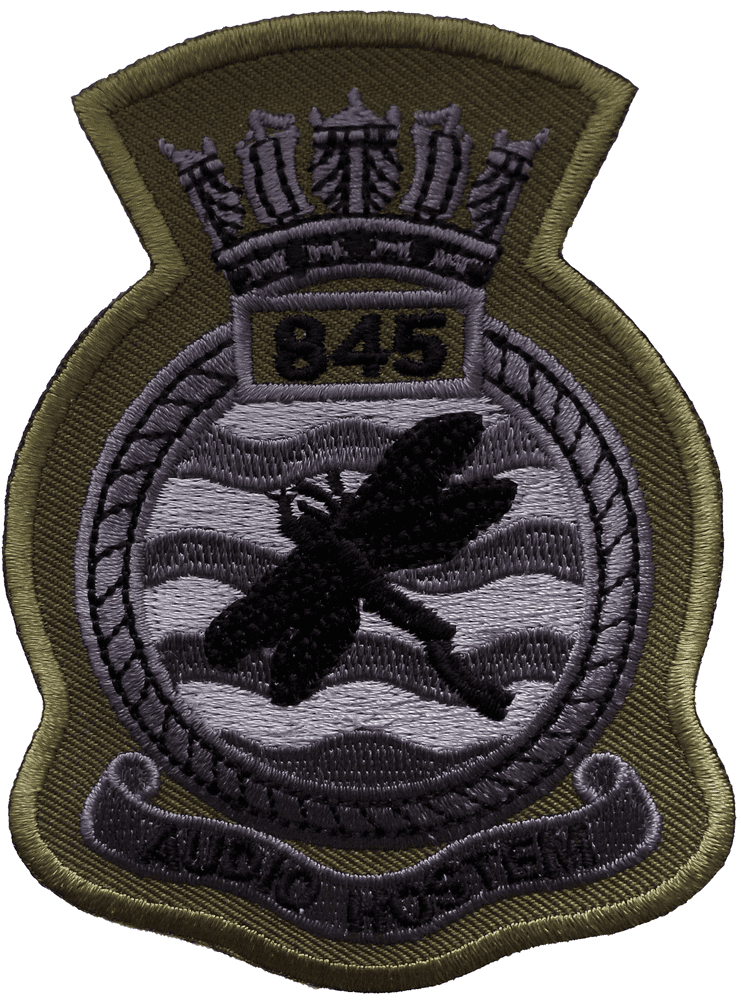 845 NAS Naval Air Squadron Royal Navy Fleet Air Arm FAA Crest Subdued ...