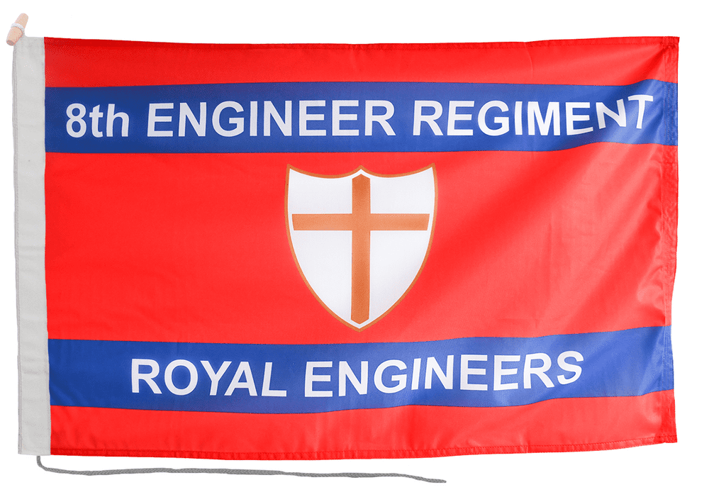 8th Engineer Brigade Flag with Rope & Toggle