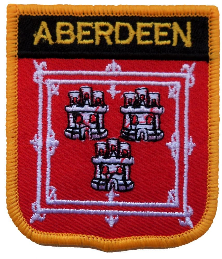 Aberdeen Scotland Shield Embroidered Patch