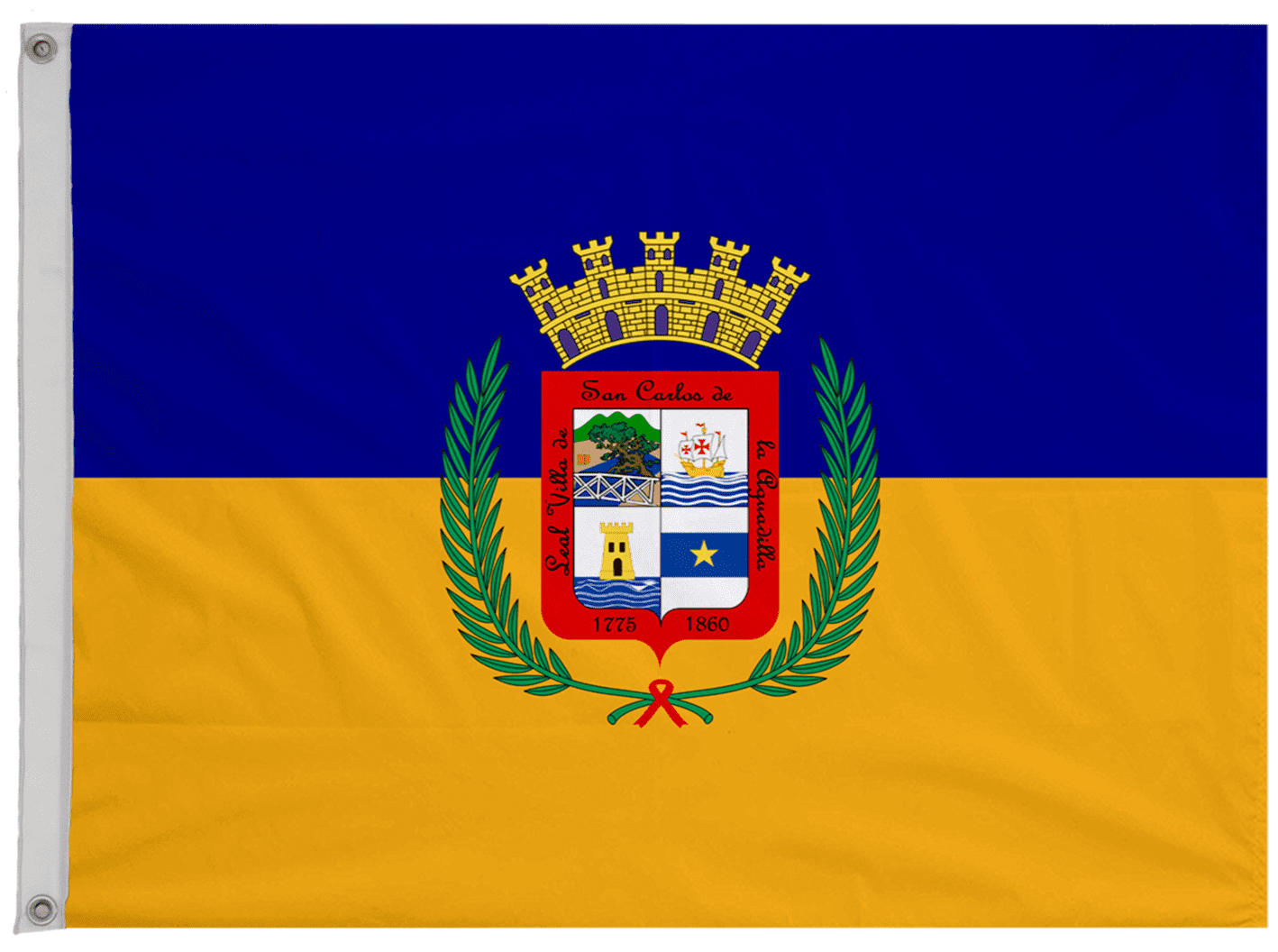 Aguadilla Puerto Rico Flag with Eyelets