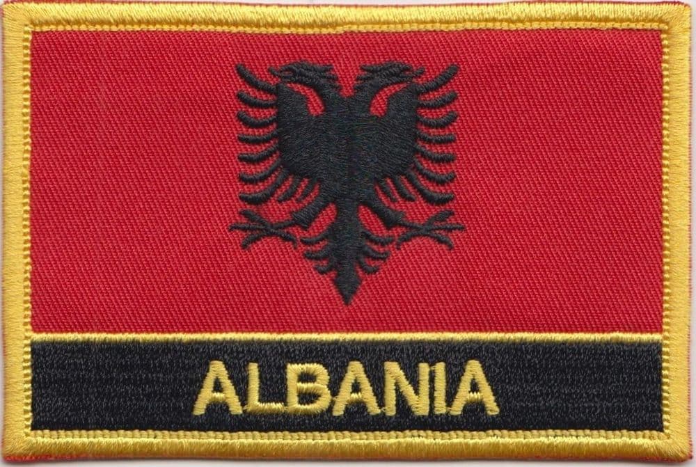 Albania Embroidered Rectangular Patch
