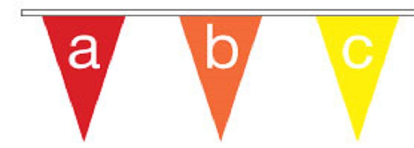 Alphabet Lower Case Superior Bunting 10m 32 Long With 26 Flags
