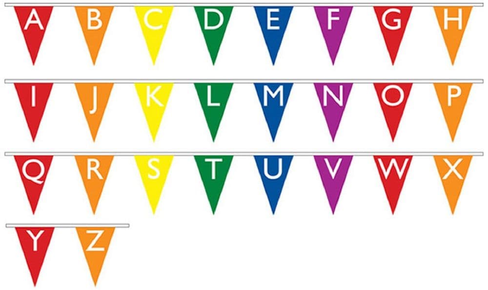 Alphabet Upper Case Superior Bunting 10m 32 Long With 26 Flags