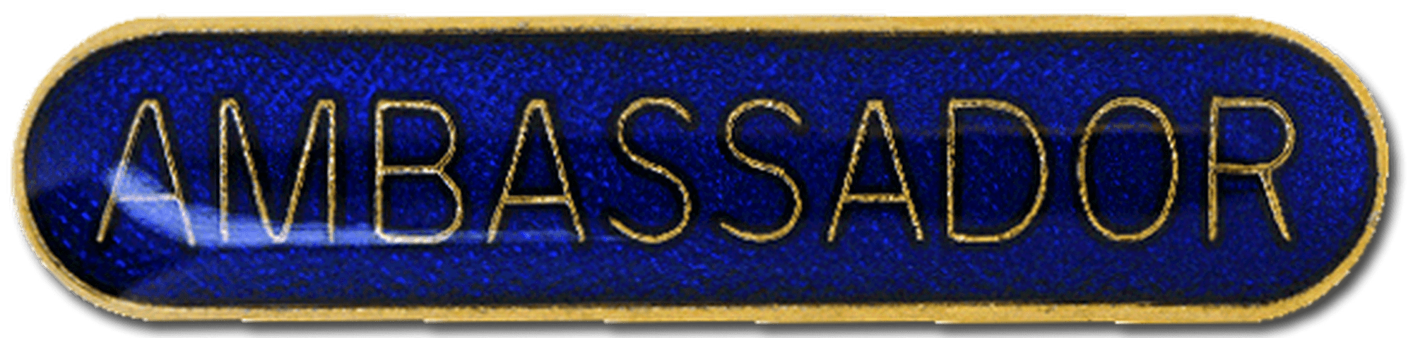 Ambassador Rounded Bar Blue Pin Badge