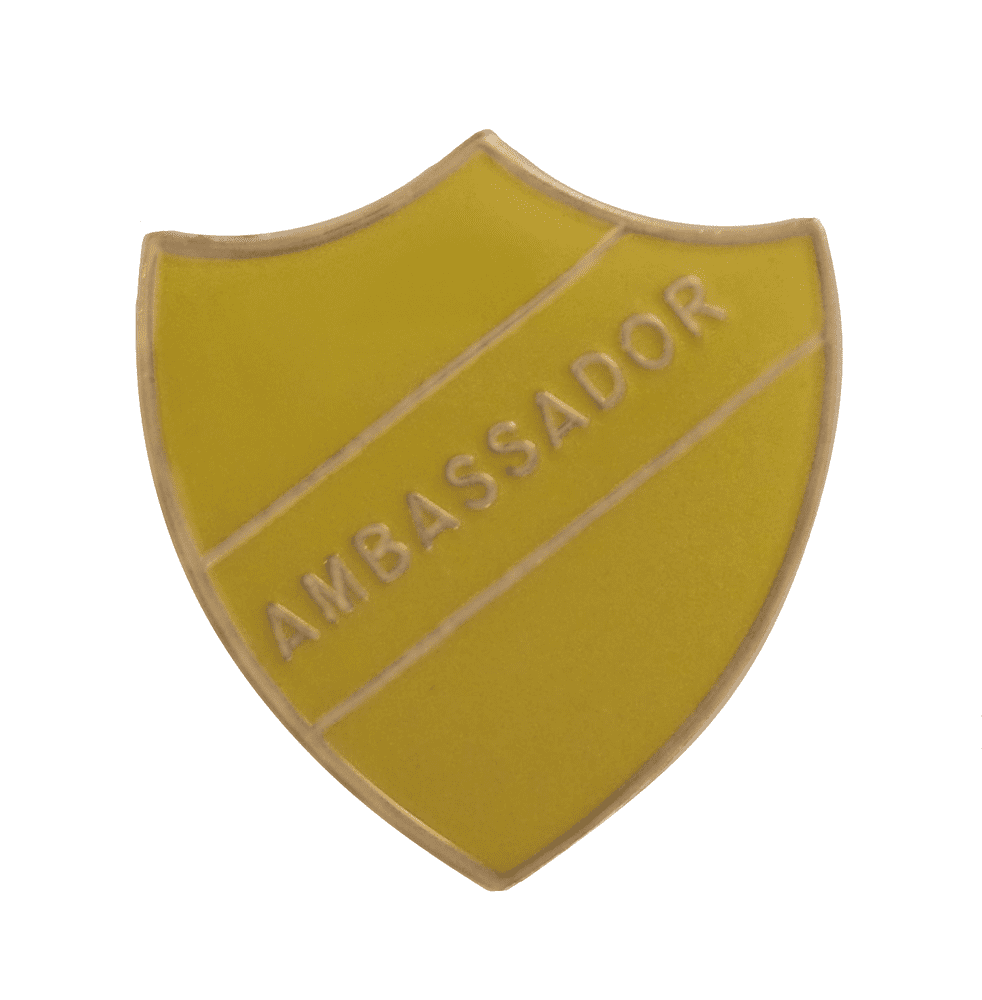 Ambassador Yellow Shield Pin Badge