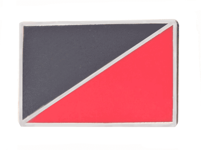 Anarchy Anarcho-Communism Anarcho-Syndicalism Flag Pin Badge