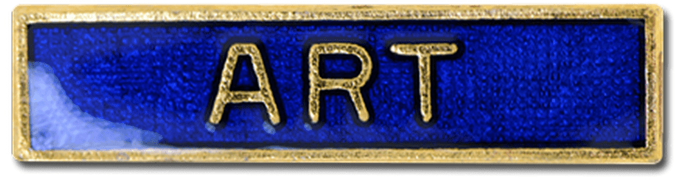 Art Small Bar Blue Pin Badge