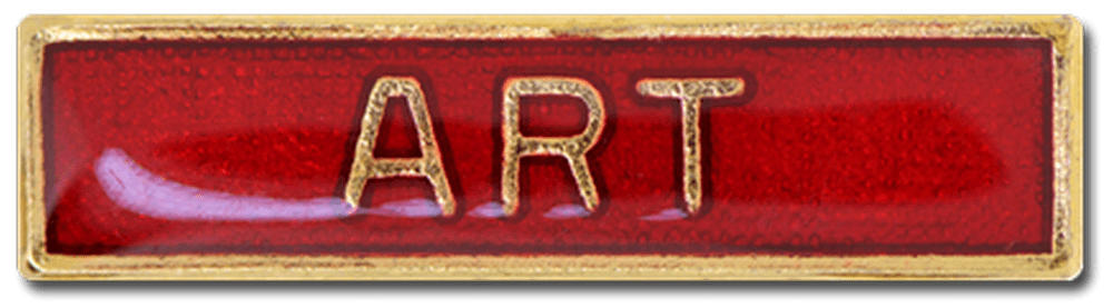 Art Small Bar Red Pin Badge