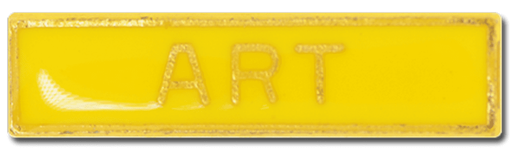Art Small Bar Yellow Pin Badge