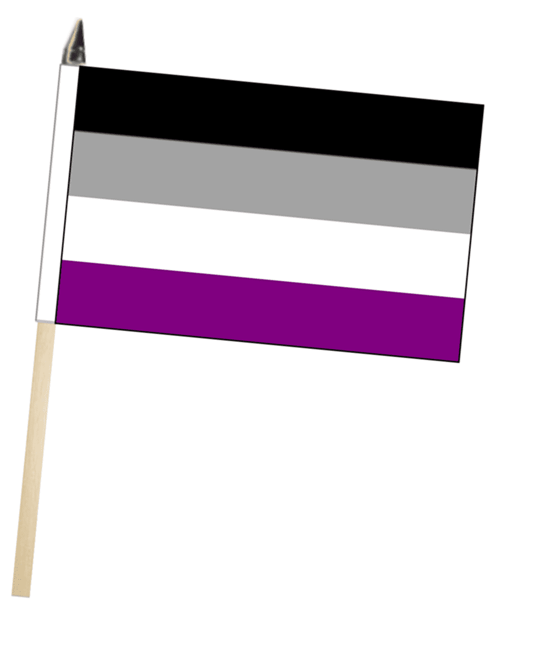 Asexual Ace Pride Large Hand Waving Flag