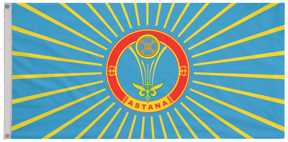 Astana Administrative Division Kazakhstan Flag with Eyelets