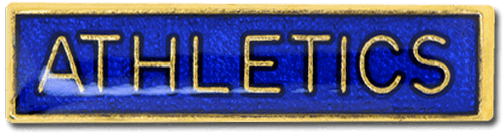 Athletics Small Bar Blue Pin Badge