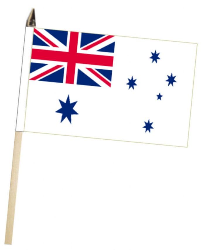 Australia Royal Navy RAN White Ensign Large Hand Waving Flag