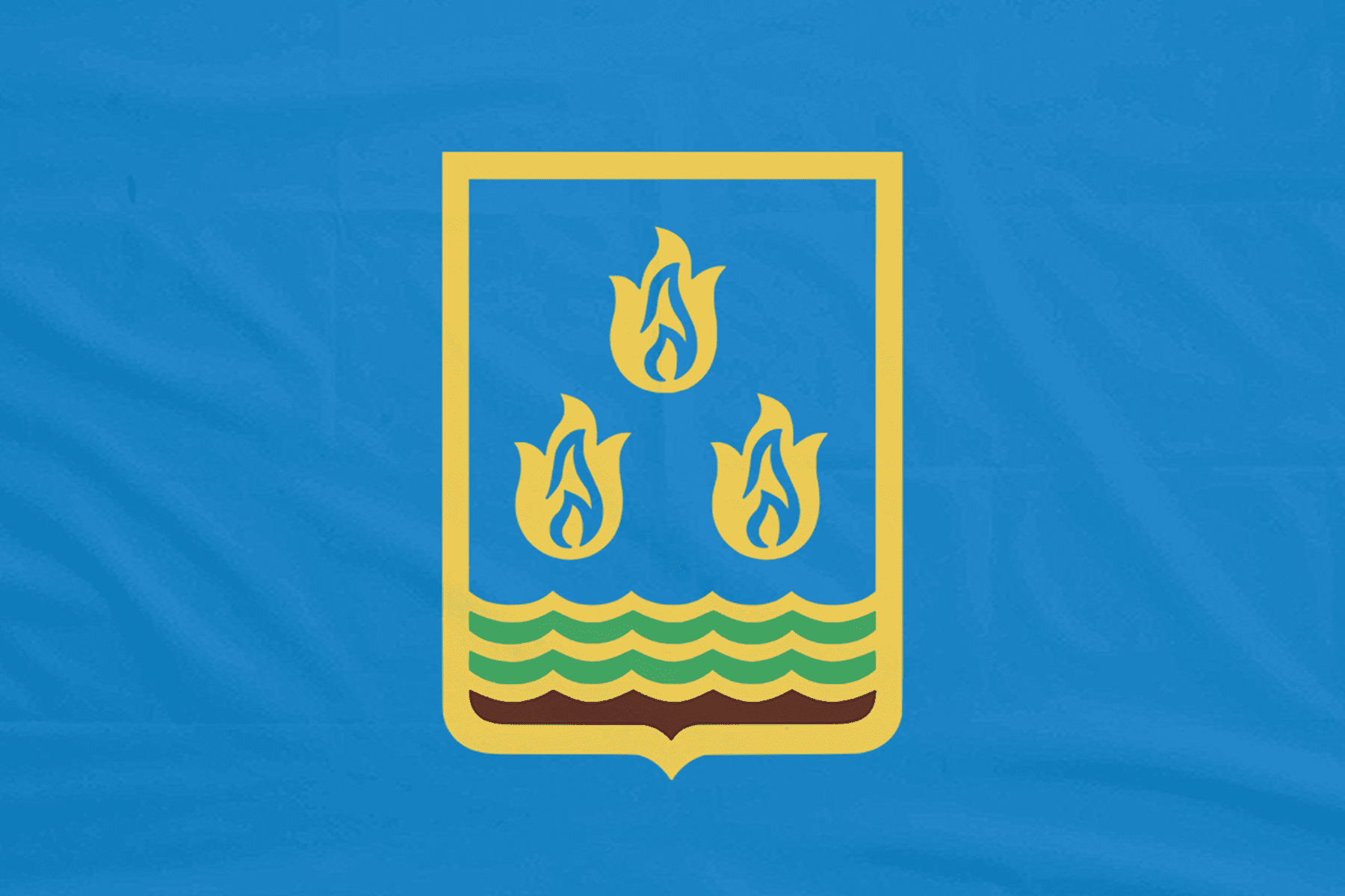 Azerbaijan Capital City Baku Flag with Eyelets