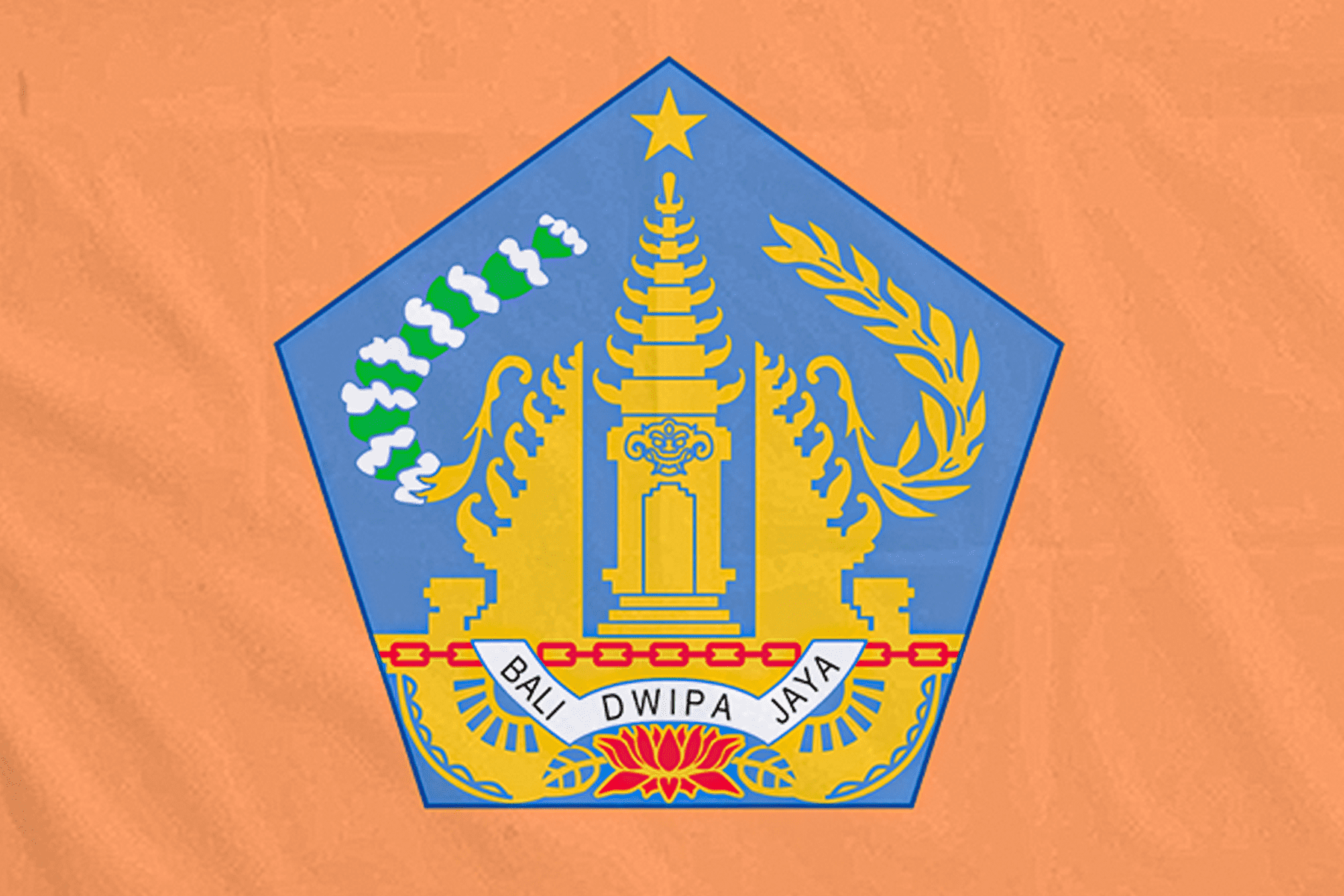 Bali Province Indonesia Flag with Rope & Toggle