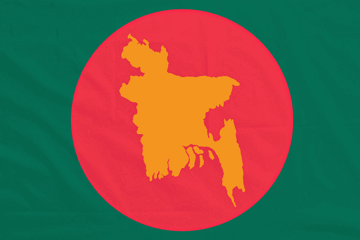 Bangladesh 1971 to 1972 Flag with Eyelets