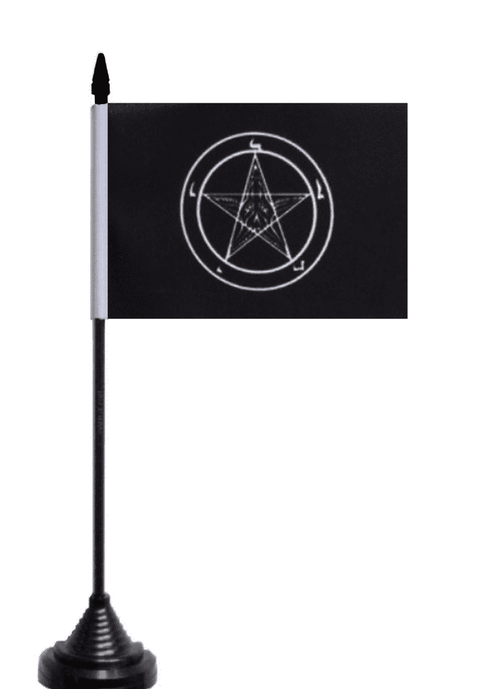 Baphomet Church of Satan Occult Pentagram Table Flag