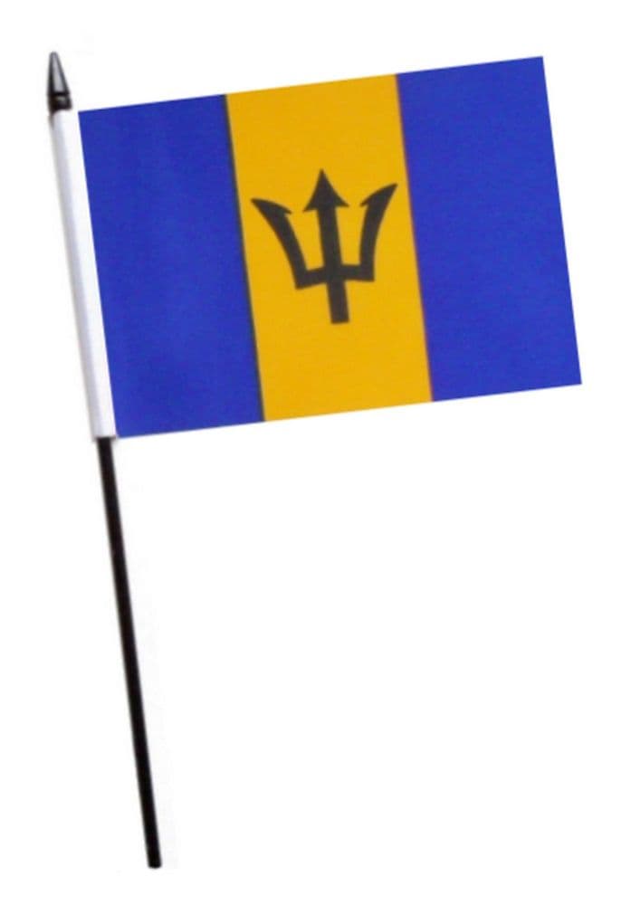 Barbados Small Hand Waving Flag