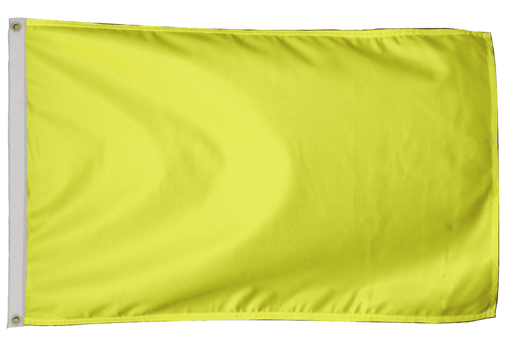 Beach Safety Caution Medium Hazard Flag with Eyelets